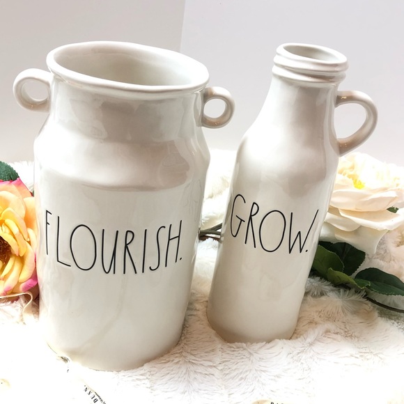 Rae Dunn | Accessories | Rare Rae Dunn Vase Set Flourish Grow | Poshmark